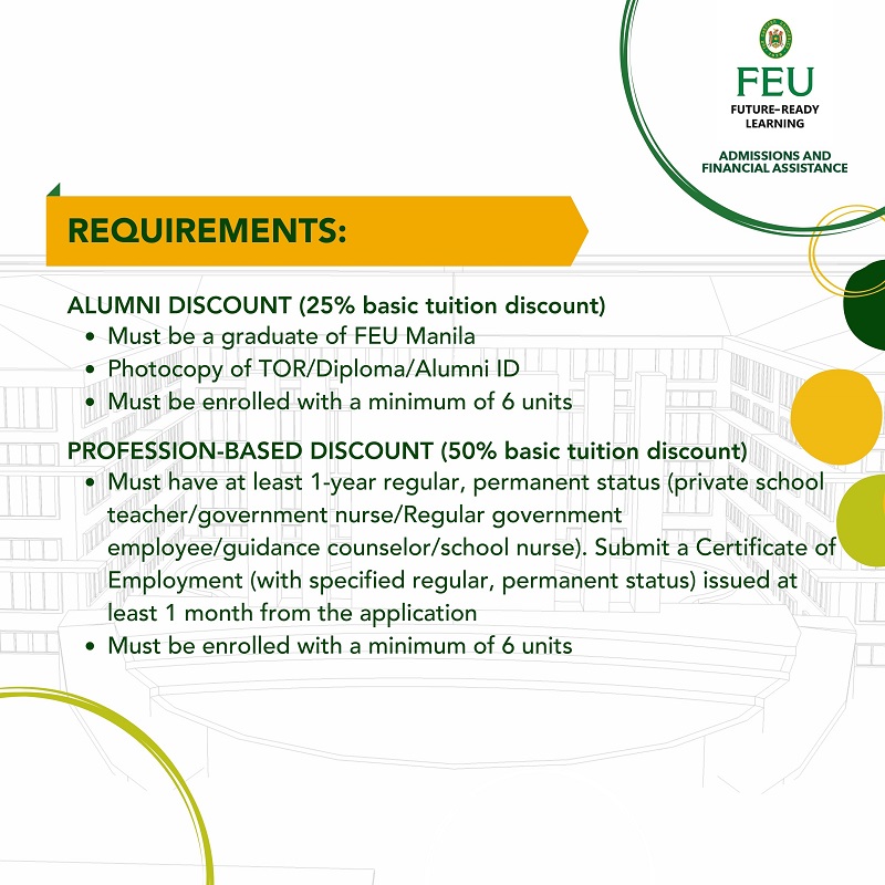 Graduate Studies Tuition Discount • Far Eastern University