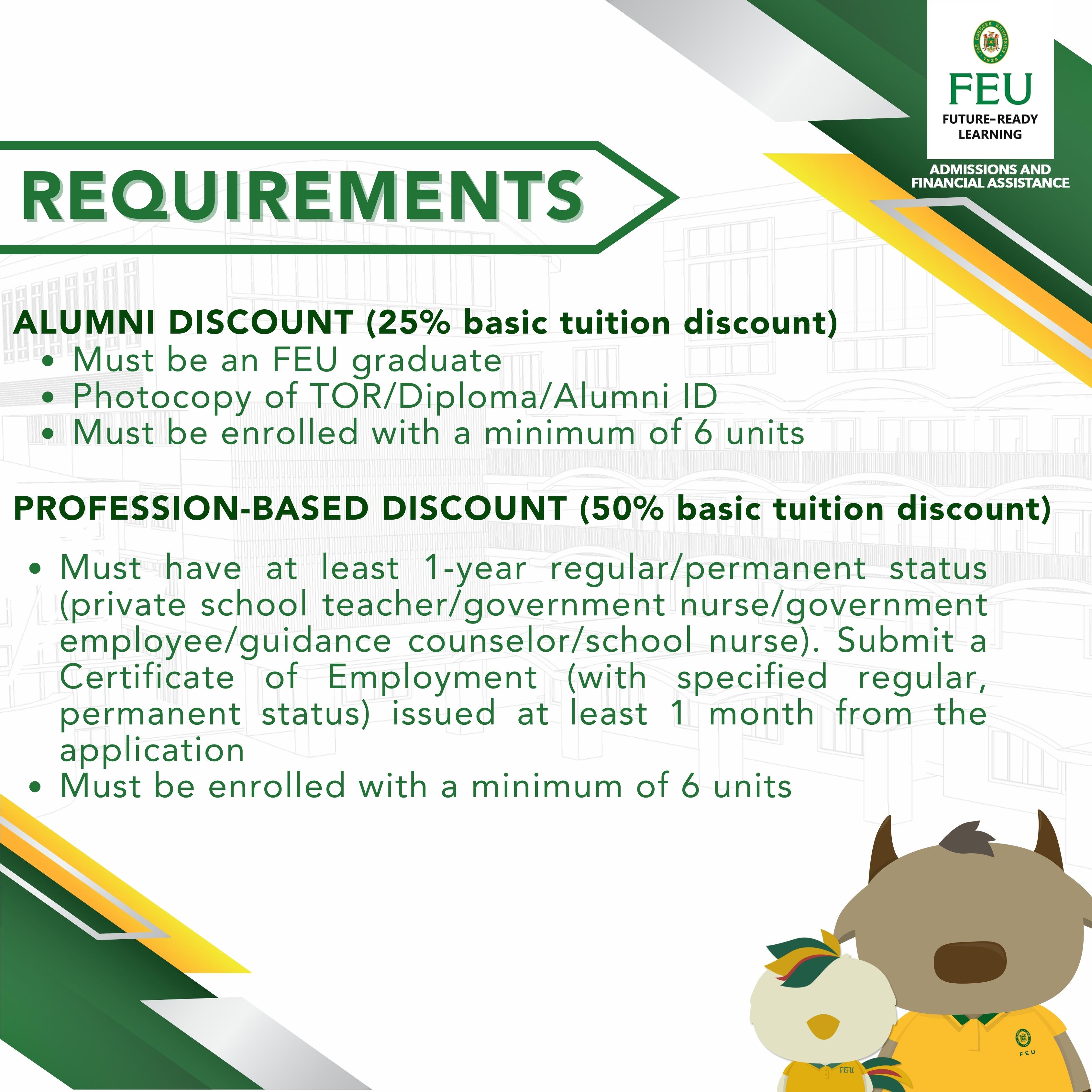 Graduate Studies Tuition Discount • Far Eastern University