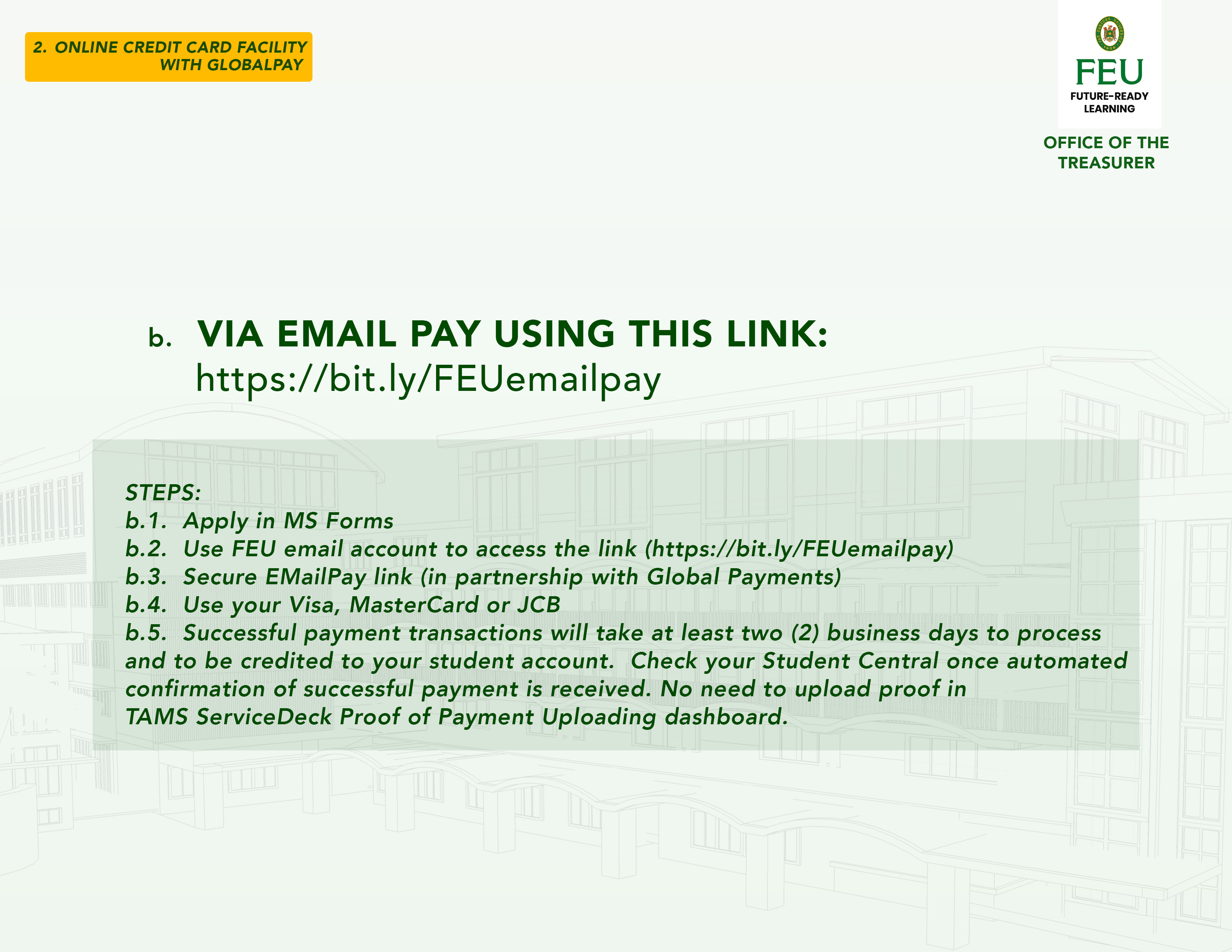 Payment guide for students • Far Eastern University